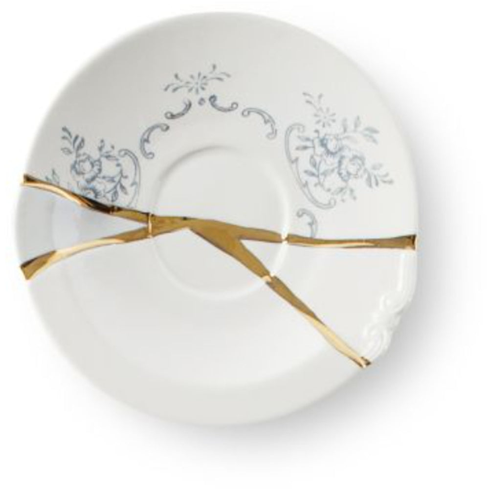 Kintsugi Coffee Cup with Saucer (Set of 2) by Seletti