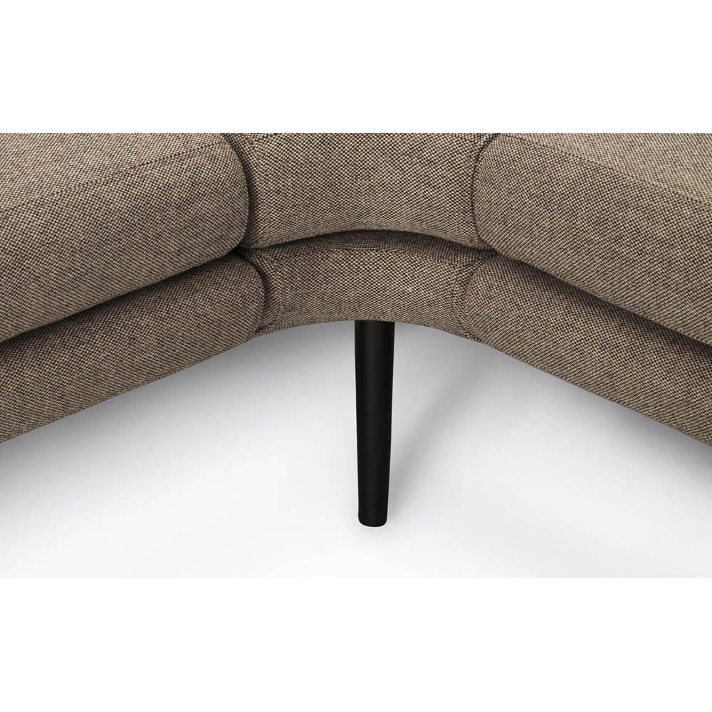 Sum Modular Sofa 4 Seater Corner Black Aluminum Main Line Flax by Norm