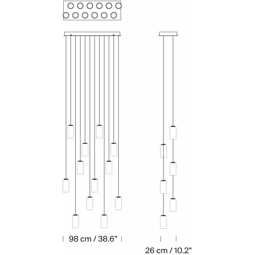 Waterfall Candle Pendant Lamp by Santa & Cole